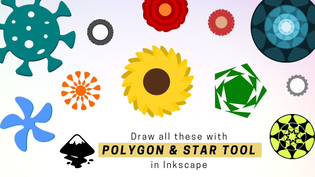 Vector Art Examples Using Star And Polygon Tool In Inkscape